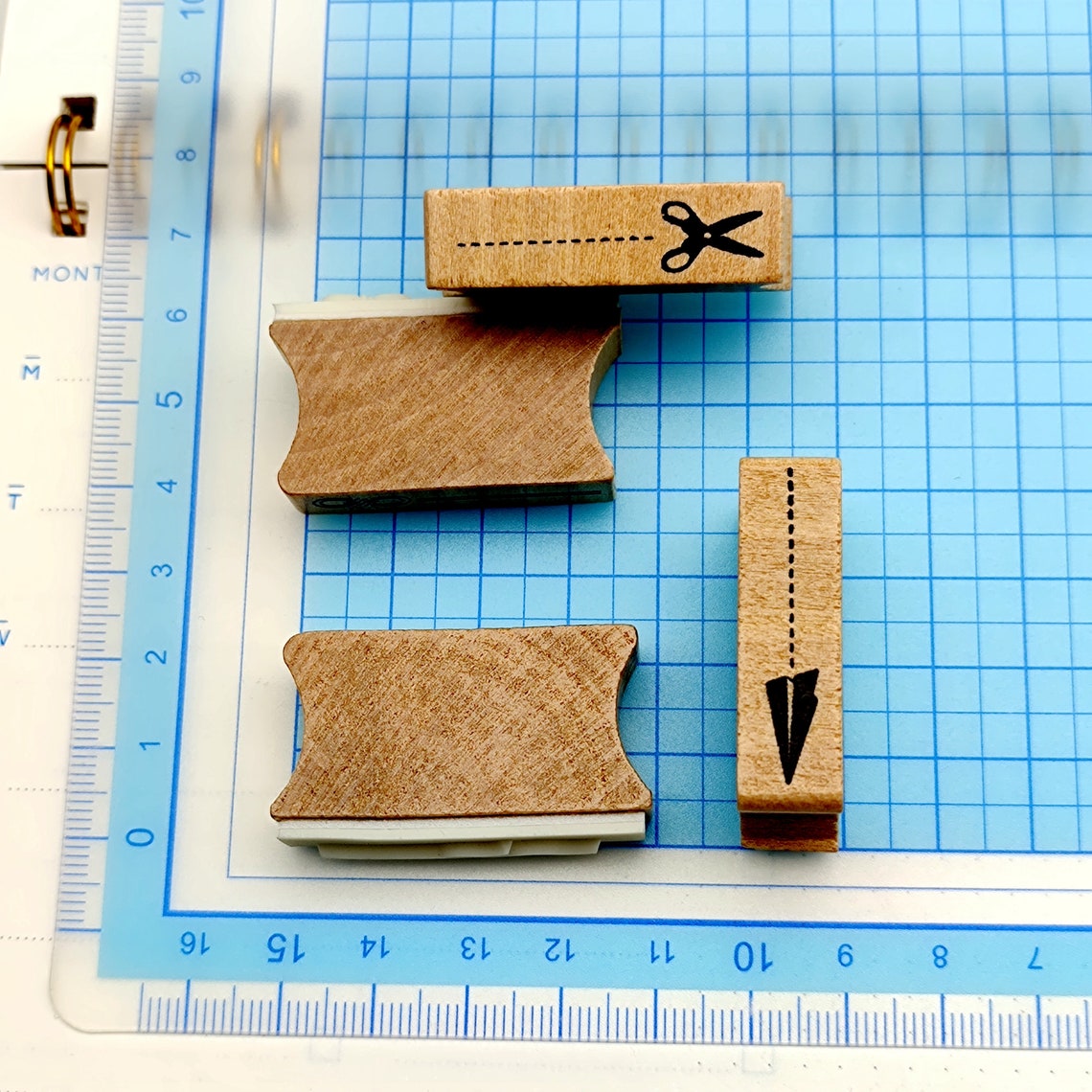 Lovely Line Break Stamps Split Line Wood Rubbe Stamps Set of - Etsy