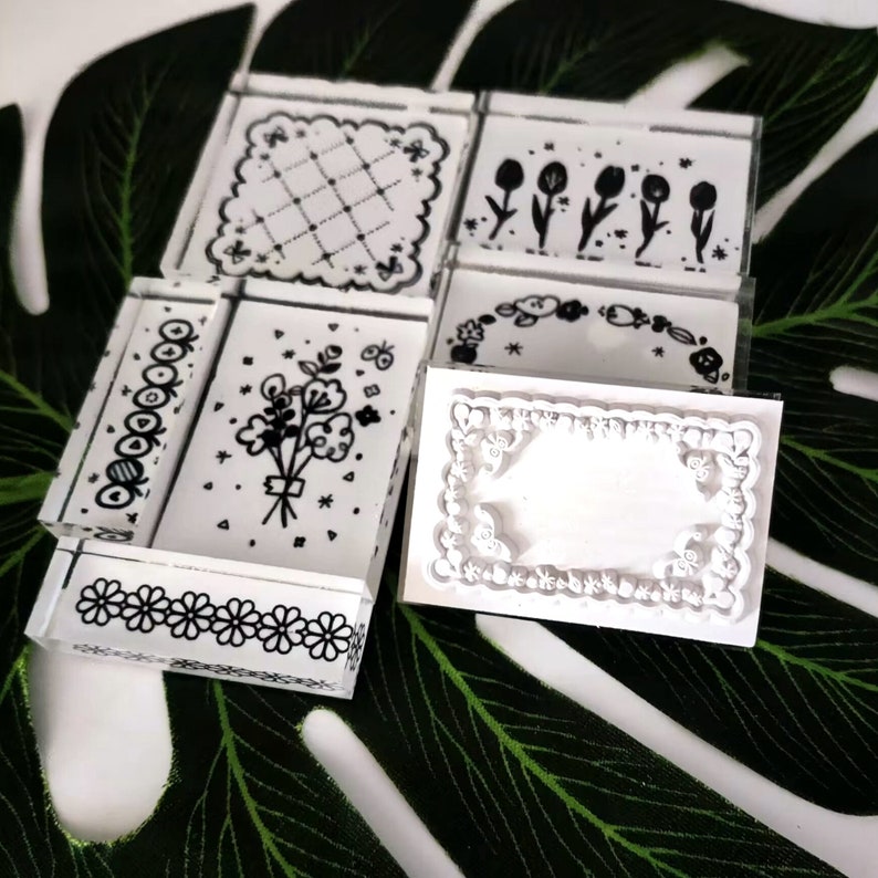 Clear Acrylic Lace Frame Stamp, Message Stamp, Card Making ...