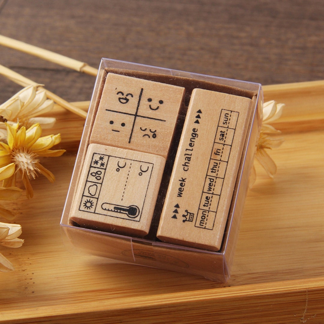 Clock in Planner Stamps Work,weekly Planner Stamp Weather, Date Day ...