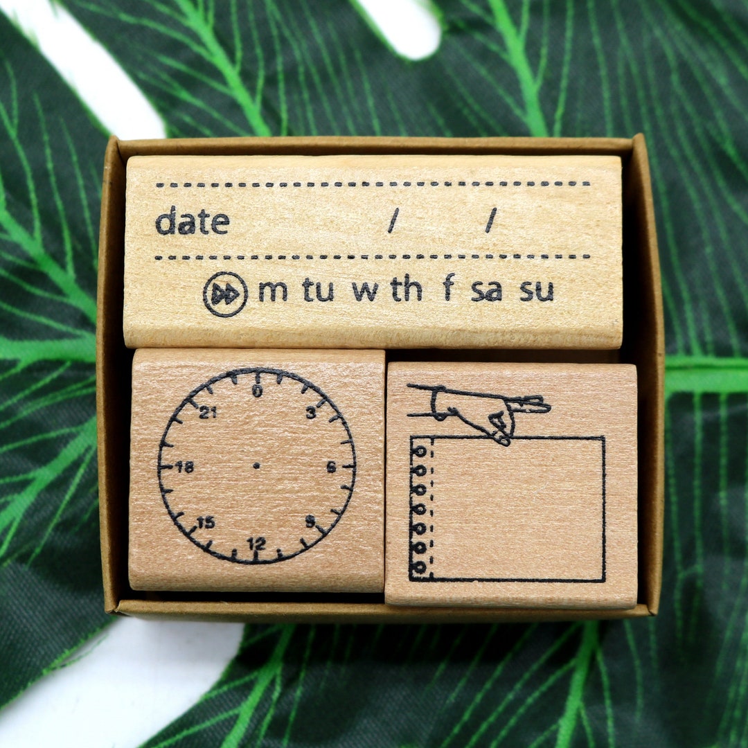 Weekly Planner Stamps Set Journal Stamps Time Management Memo 3pcs - Etsy