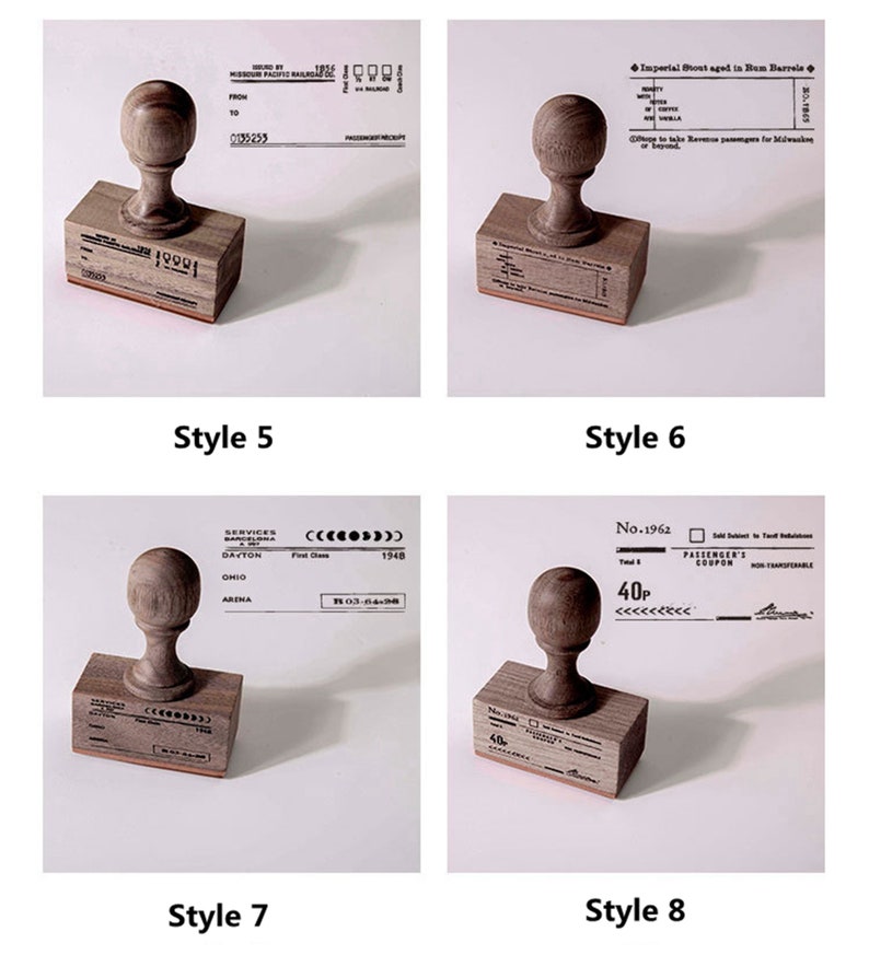 Vintage Ticket Wood Rubbe Stamp With Handle for Card Making | Etsy