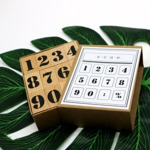 Number Rubber Stamp Set Large Rubber Numbers Stamps 12pcs Planner ...