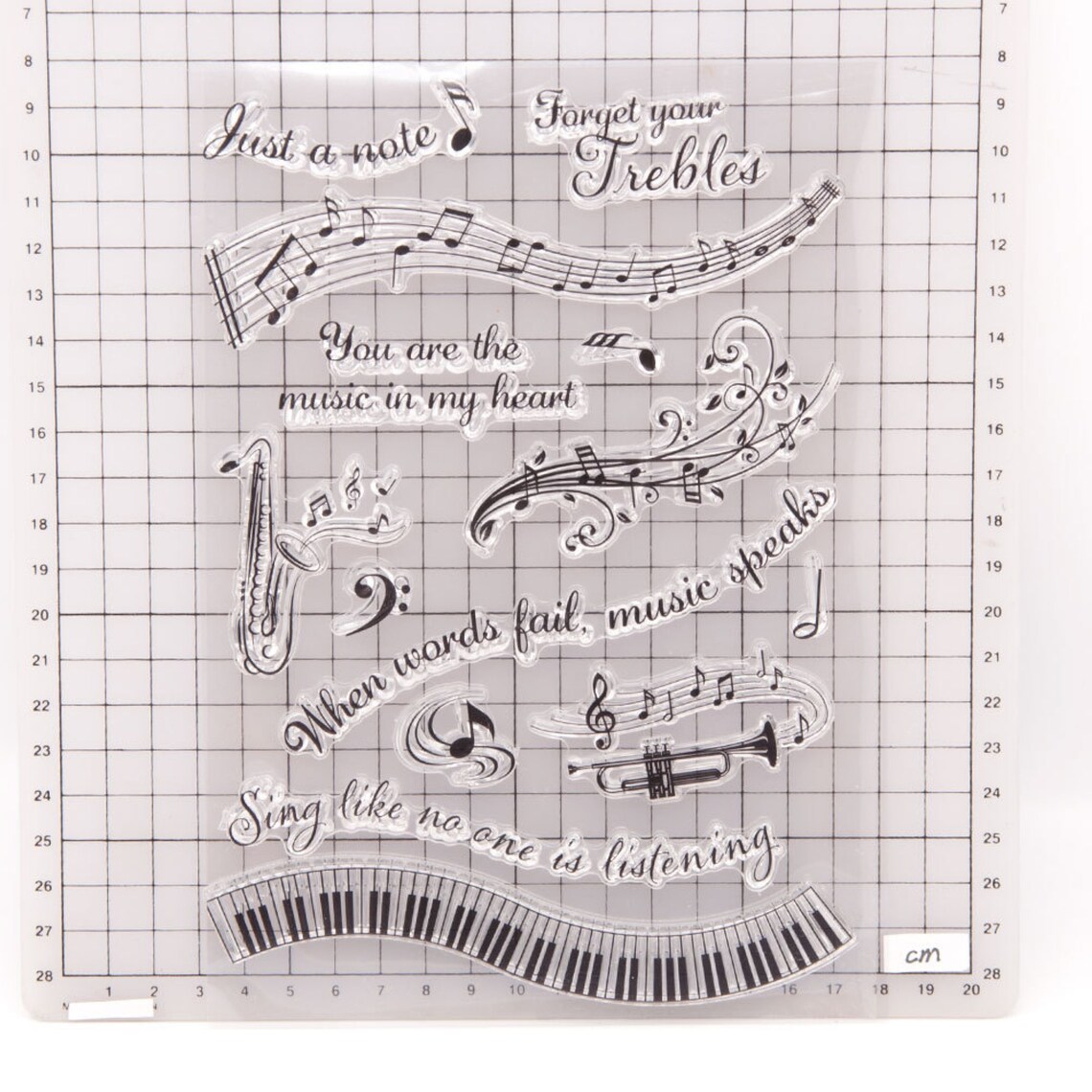 Clear Music Notes Stamp Piano Keys Stamp for Card Making - Etsy