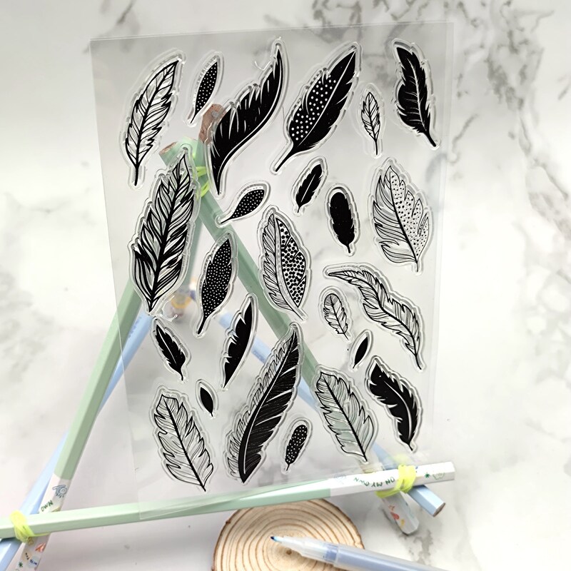 Feather Stamp - Etsy