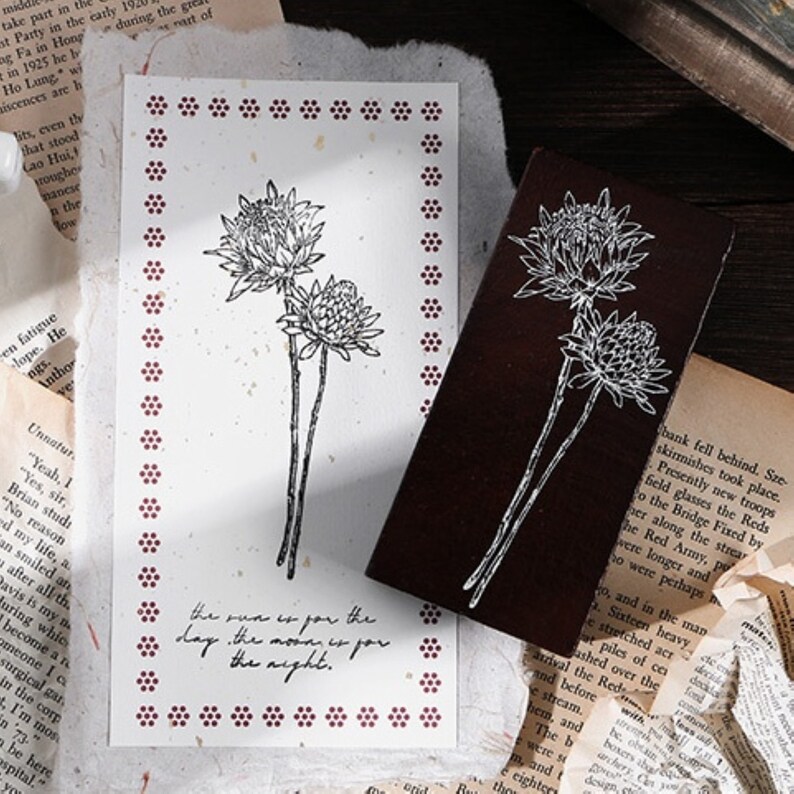 Large Background Stamp Garland Flower Floral Stamp for Card - Etsy