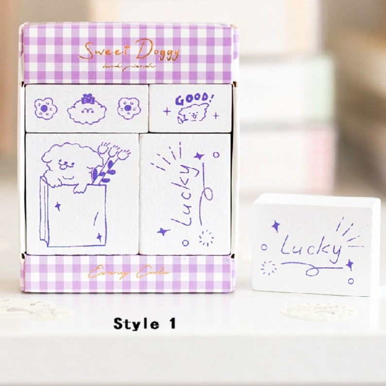 Cute Wood Rubber Stamp Set for Diary Journal Decorating - Etsy
