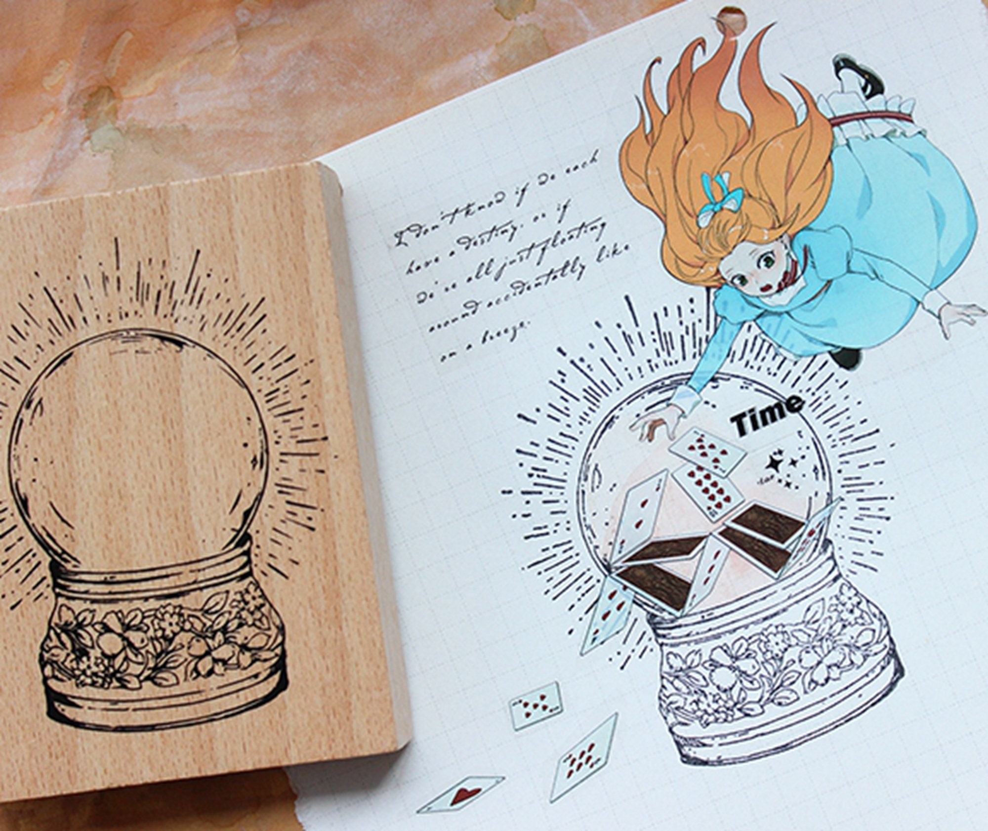 UPseries Wood Rubber Stamp Card Making Scrapbooking Art | Etsy