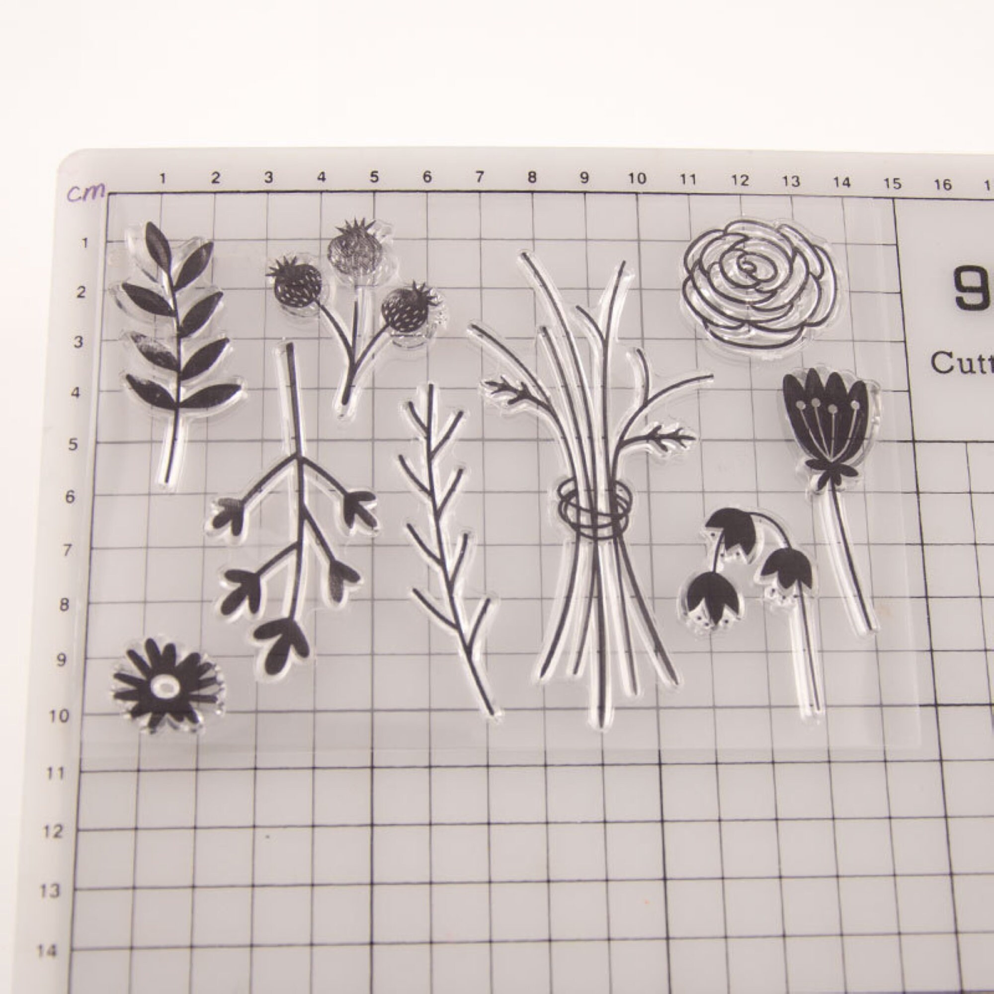 Clear Floral Stamps Set DIY Card Making Scrapbooking Bullet | Etsy