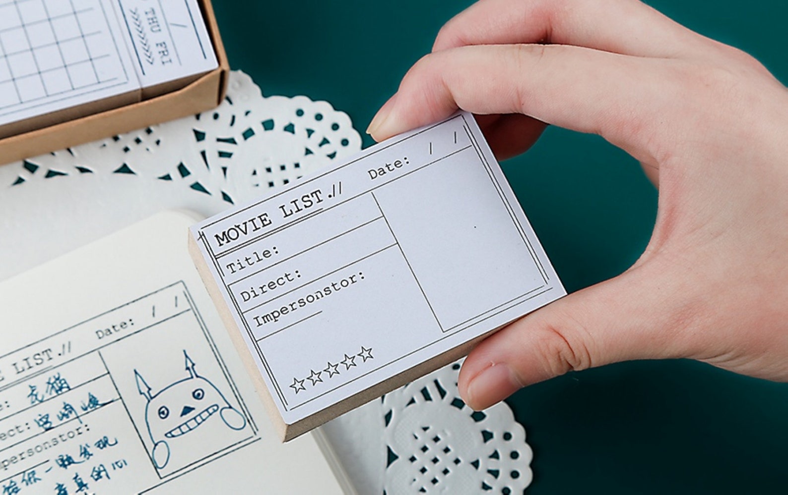 Planner Stamp Set Date Weekly Month Tracker Clock in Plann - Etsy