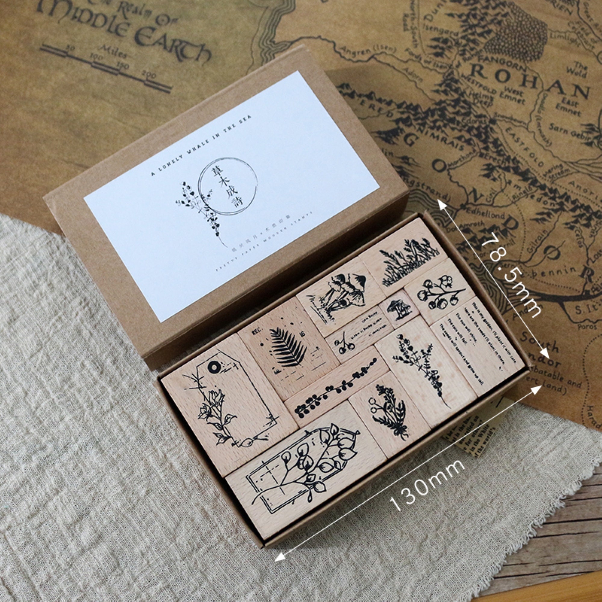 12pcs Floral Rubber Stamp Set Vintage Stamps Card Diary | Etsy