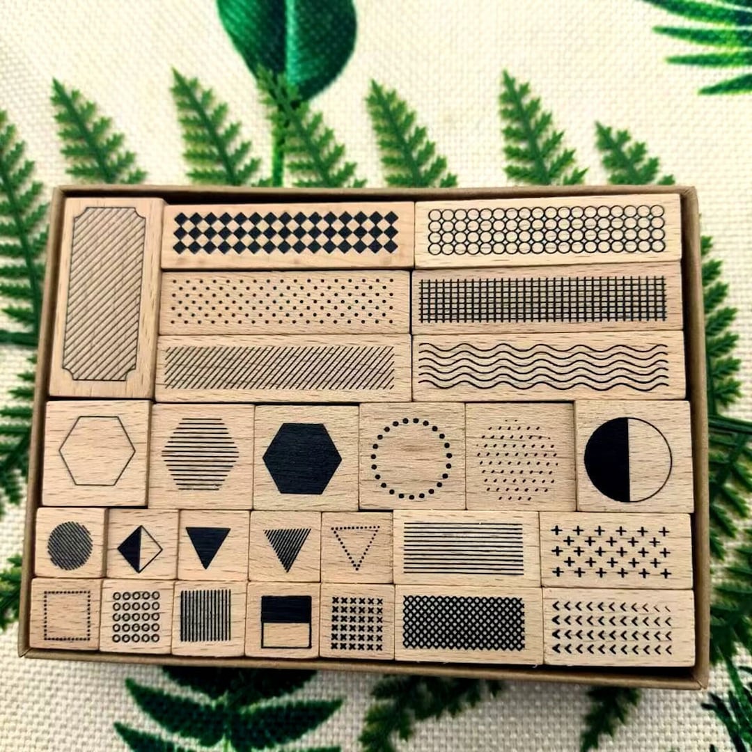 Geometric Stamp Kit Journal Stamp Stamp Set Planner Stamps - Etsy
