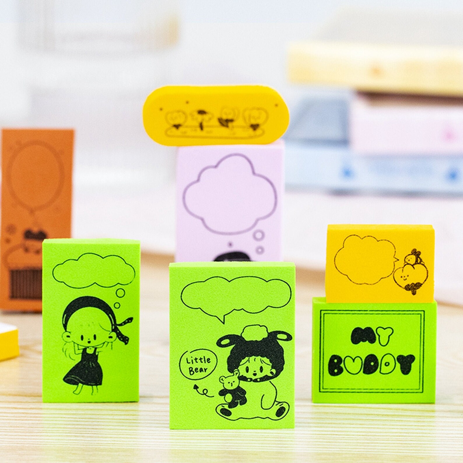 Cartoon Animals Foam Rubbe Stamps Set for Girls Kids Journal - Etsy