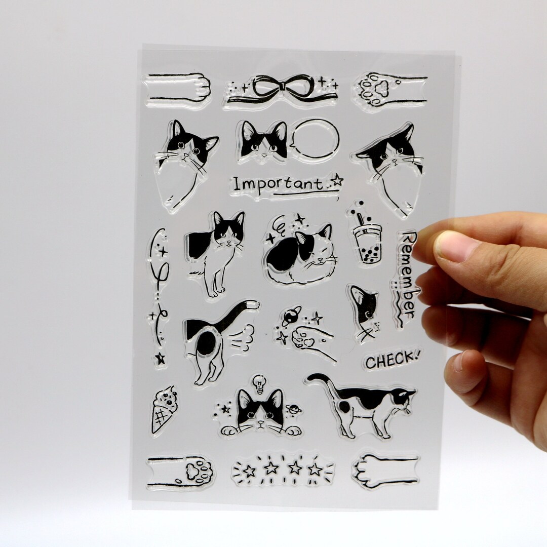Clear Cat Stamp Set Cat Paws Cat Buttocks Stamp for Craft Card Making ...