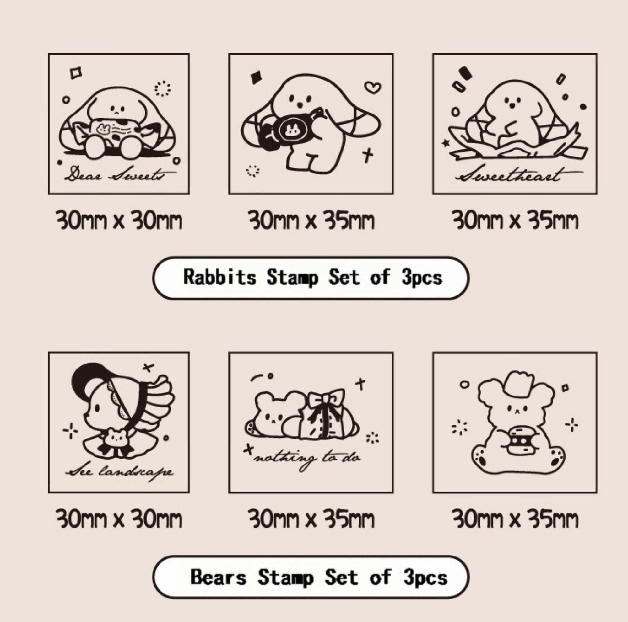 Cute Animals Stamps Set for Kids Girls Diary Journal - Etsy