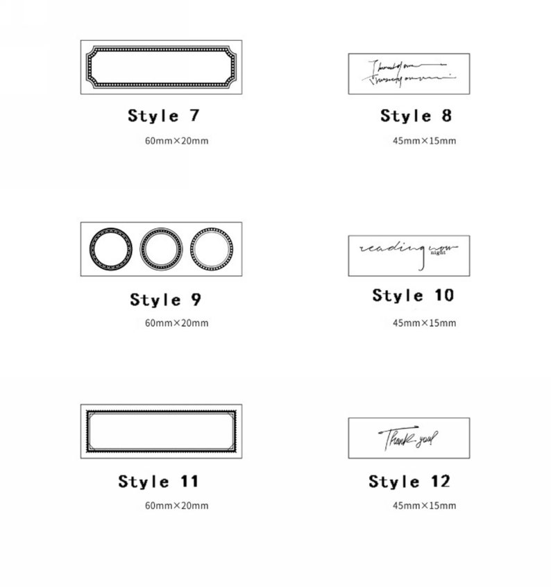 Simple Labels Stamp Tags Numbers Wood Rubber Stamps for - Etsy