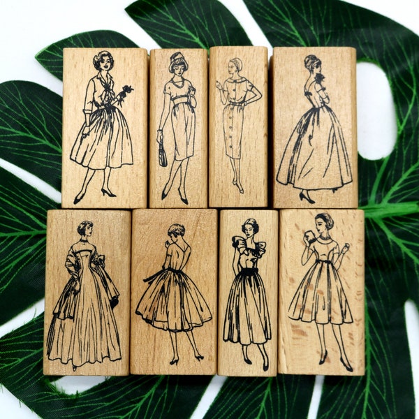 Girl Rubber Stamp - Etsy