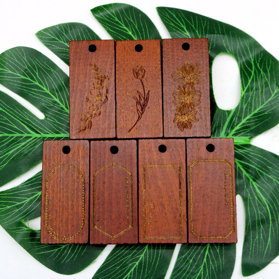 Flower Frame Rubber Stamp: Wooden Border Stamp for Journaling, Card ...