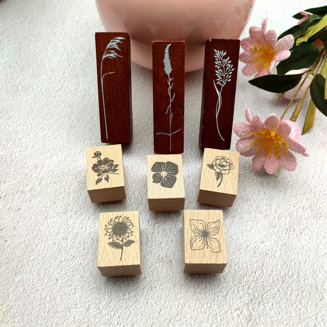 Flower Stamp for Cardmaking Scrapbooking Album Journal Filofax Diary ...