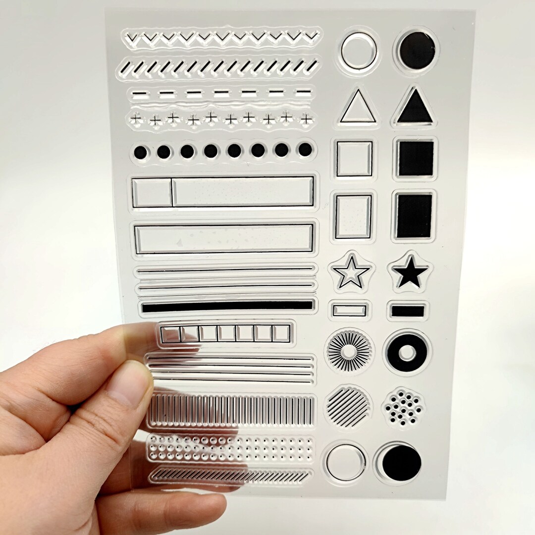 Clear Geometry Stamps Set for Card Making Decorative Journal Diary ...