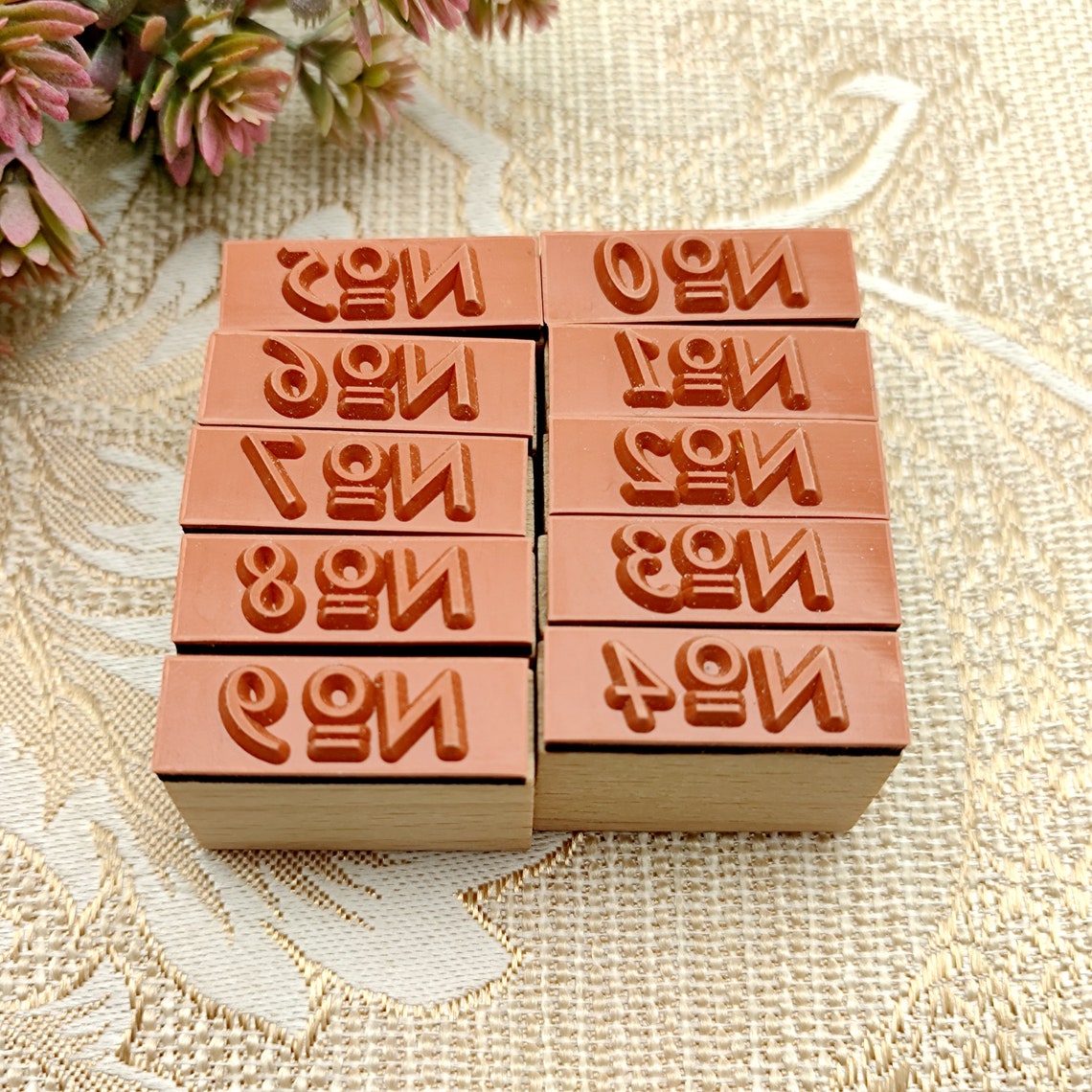 Vintage Number Rubber Stamp Set Diary Bujo Planner Stamps - Etsy