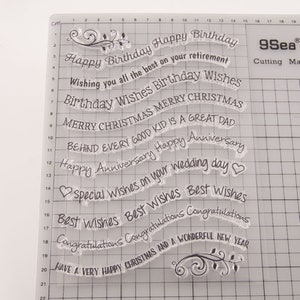 Clear Stamps Letter Label Seal Stamp Set for Post Card - Etsy