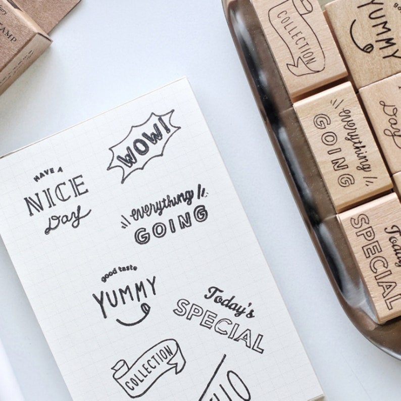 Message Stamp Rubber Stamp Letters Diary Stamp Bullet - Etsy
