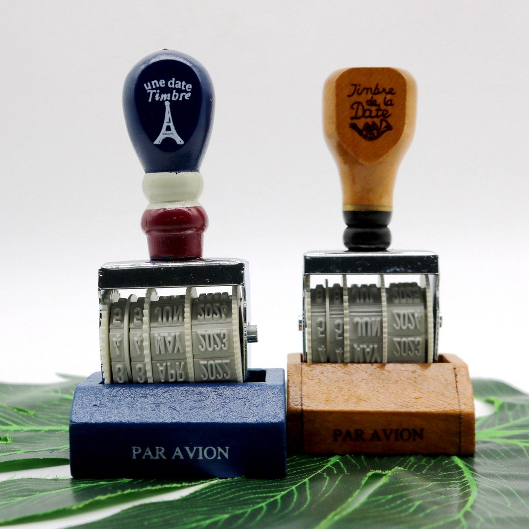 Vintage Wooden Date Stamp: Calendar Roller Stamper, Diary Planner - Etsy