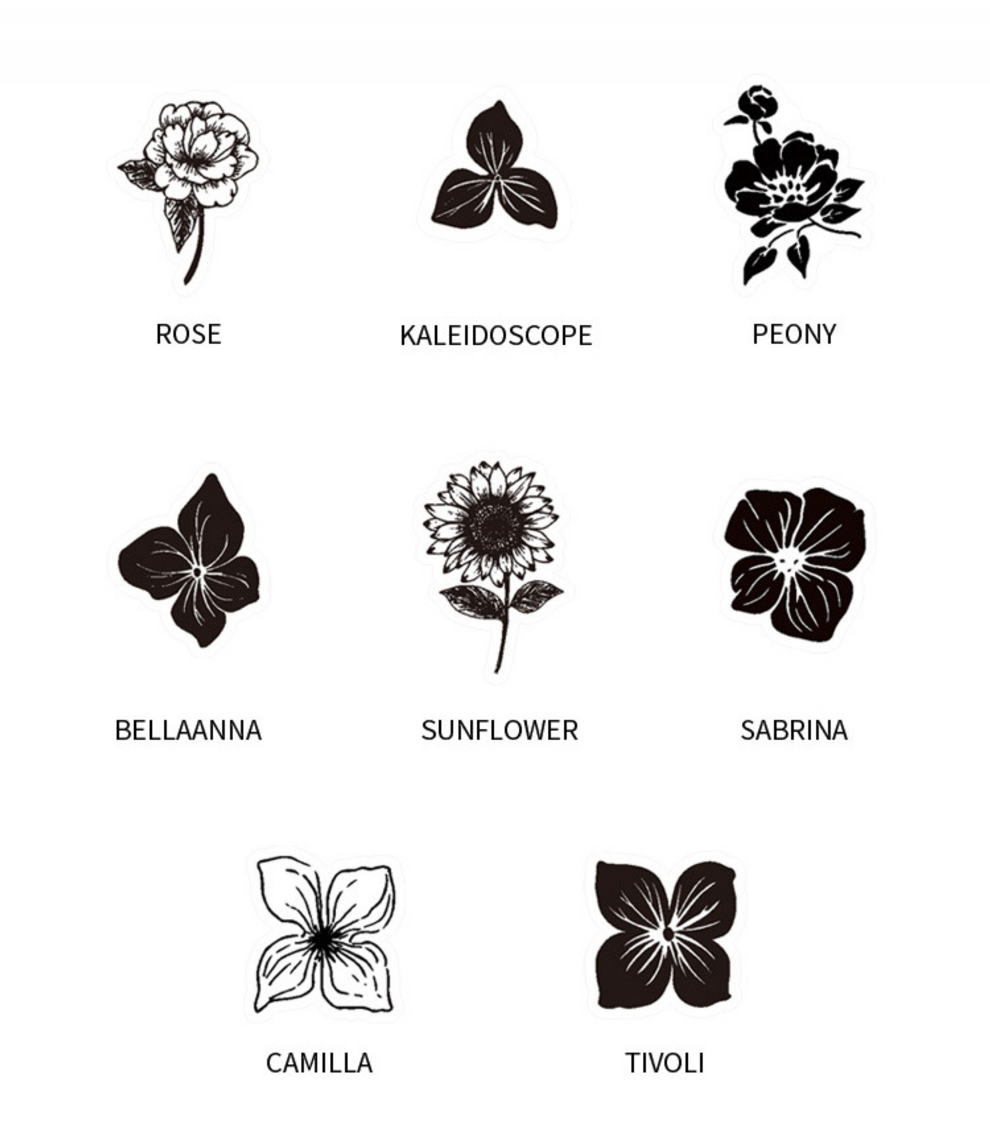 Flower Stamp For Cardmaking Scrapbooking Album Journal Filofax | Etsy