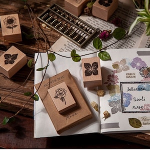 Flower Stamp For Cardmaking Scrapbooking Album Journal Filofax | Etsy