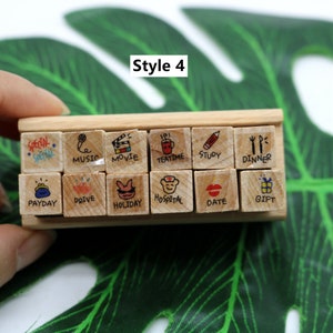 Mini Diary Stamp Set: Weather, Date, Travel, Love - 4 Styles - Etsy