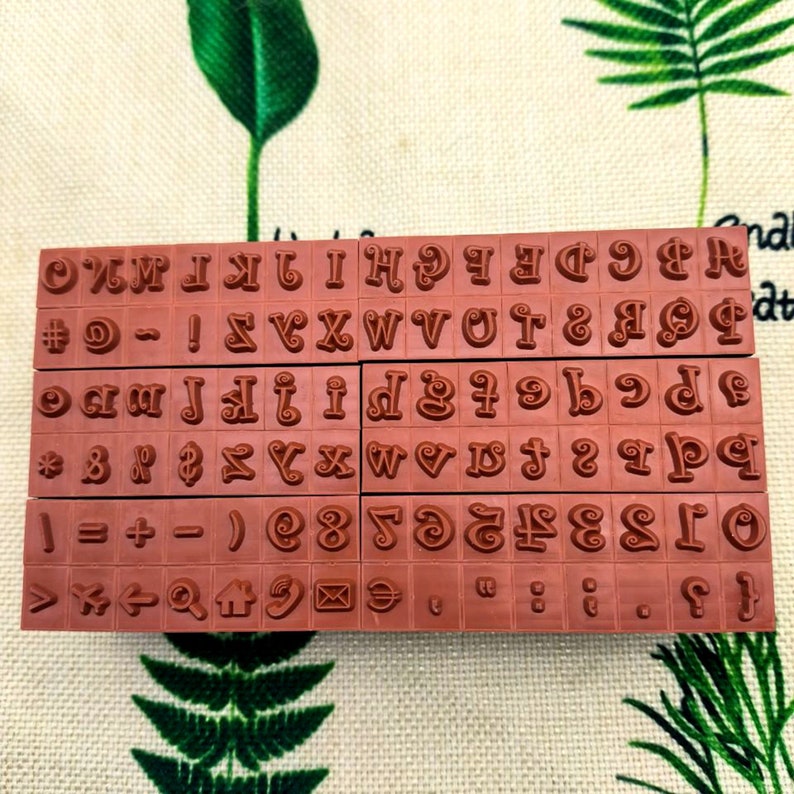 Alphabets Numbers Symbols Wood Rubber Stamps Kits of 90 Pcs Card Making ...