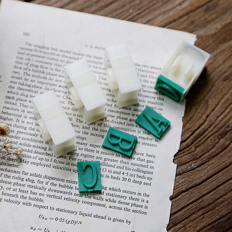 Alphabet Stamps Set With Blue Ink Pad Letter and Number Stamps | Etsy