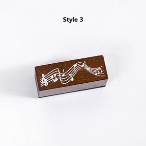 Musical Note Stamp Wood Rubber Stamp for Journal Diary Plannr Decorate ...