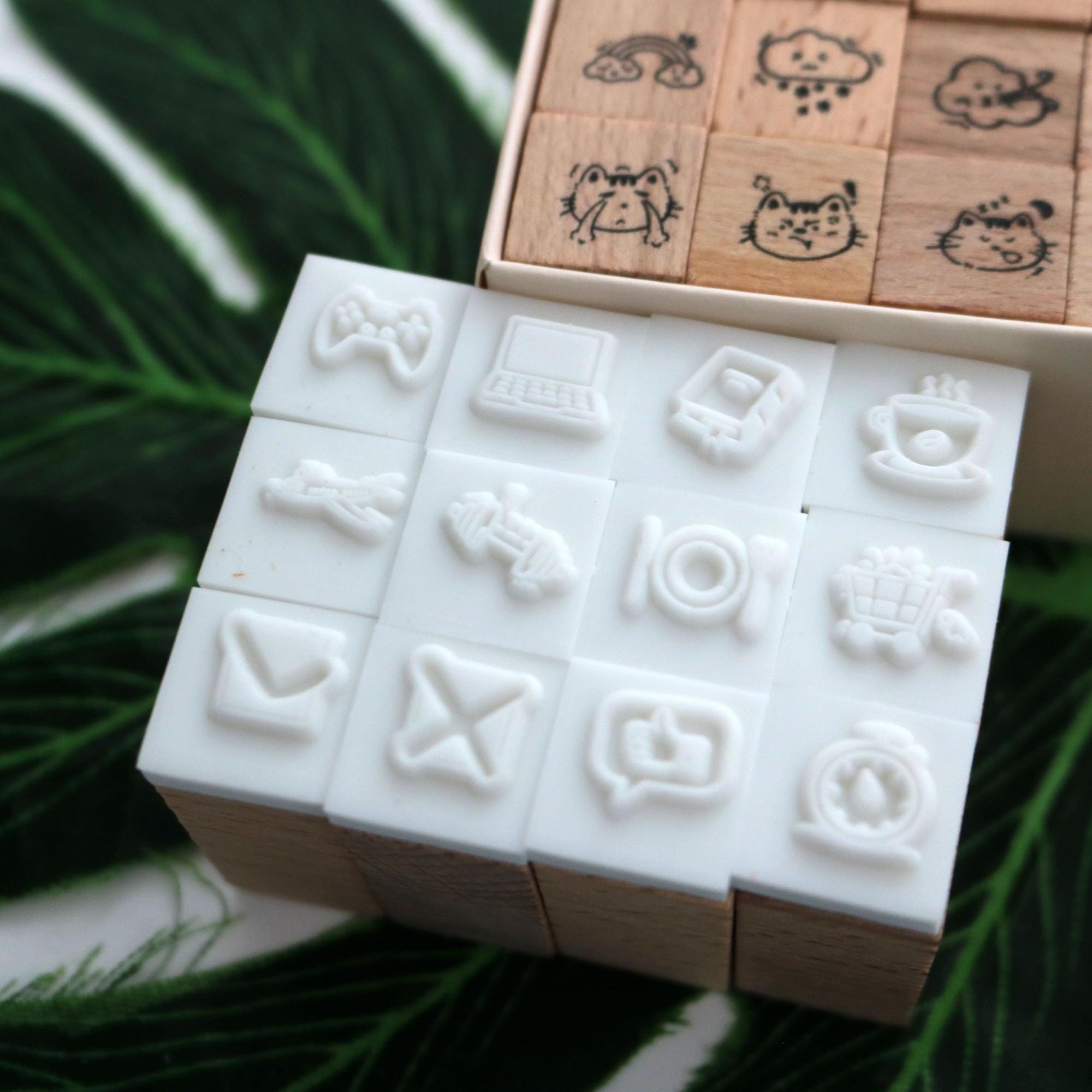 Daily Planner Stamp Set, Weather & Emoticon Stamps (12pcs) Journal ...