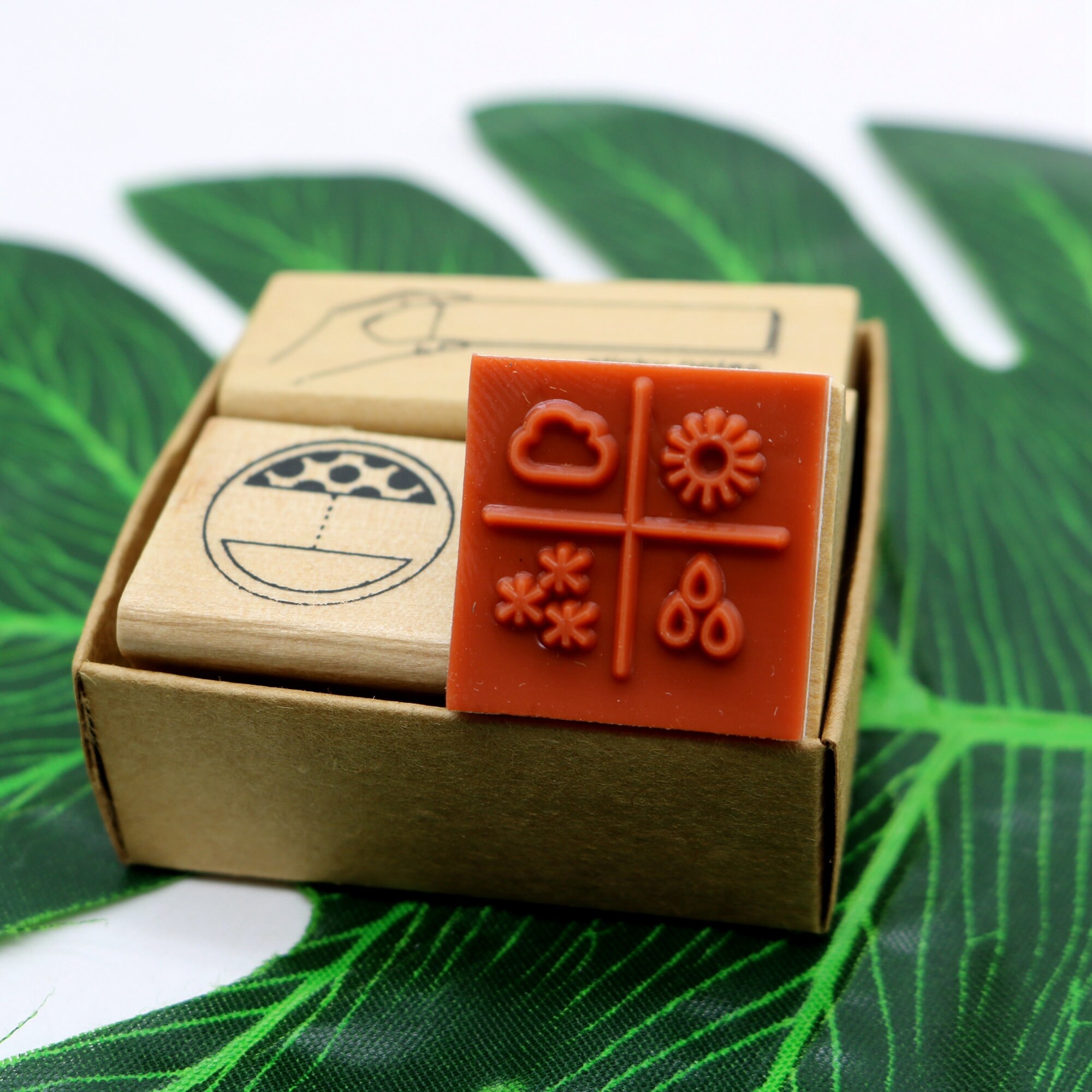 Weather Planner Stamps Set Sticky Notes 3pcs Wood Rubber Stamp ...