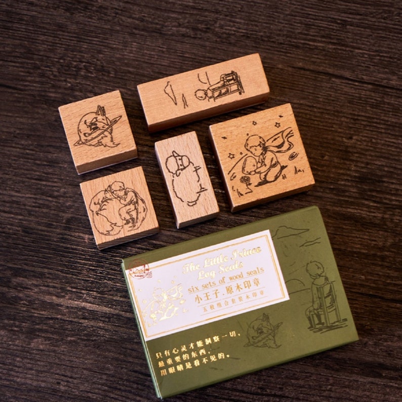 Pretty Vintage Wooden Rubber Stamp Kit for Kids Girls Gifts - Etsy