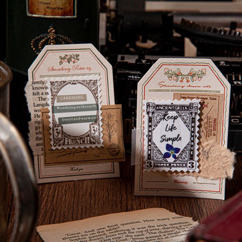 Retro Frame Border Stamp Vintage Postage Stamp Wood Rubber - Etsy