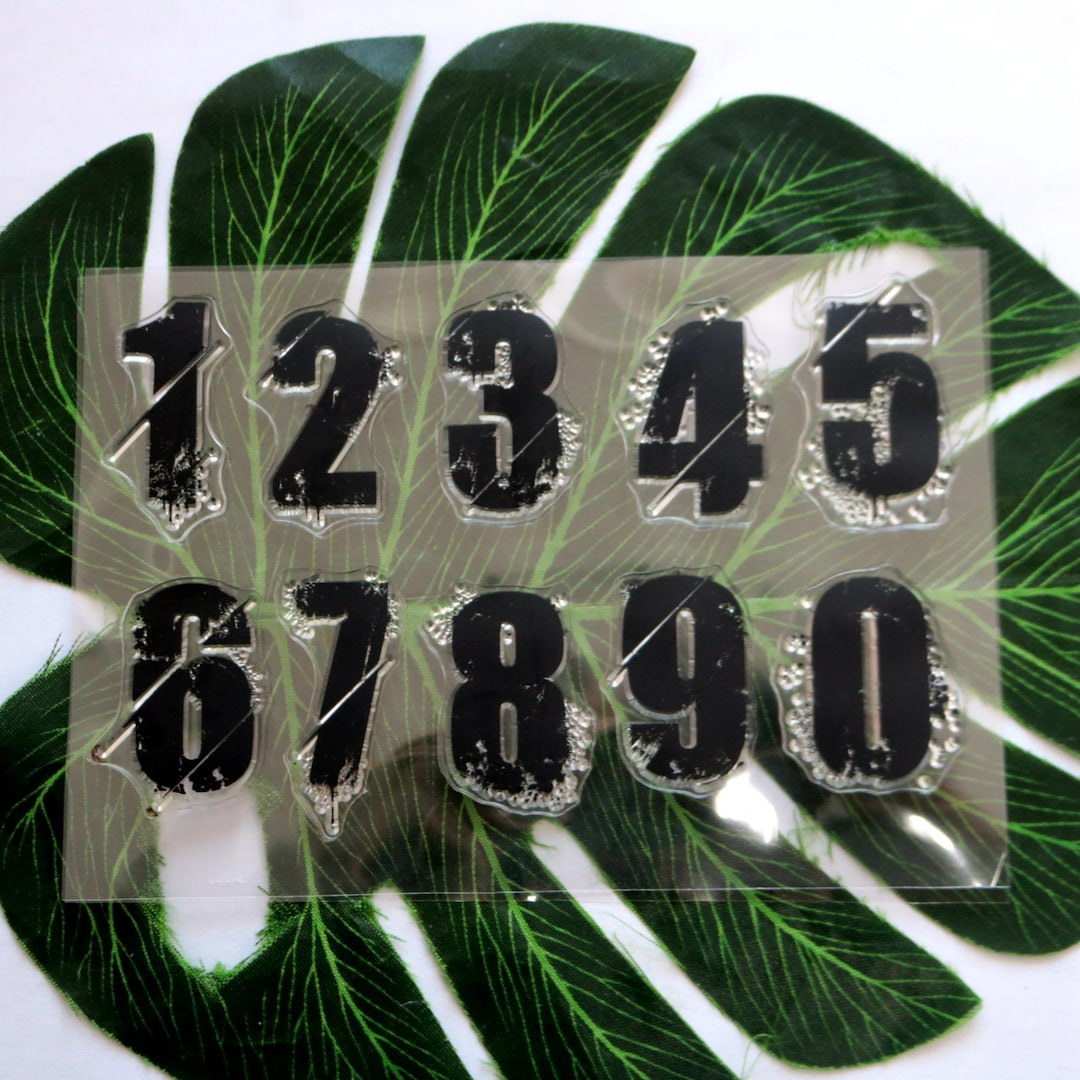 7 Style Large Number Stamps Set for Card Making Scrapbooking Journaling ...