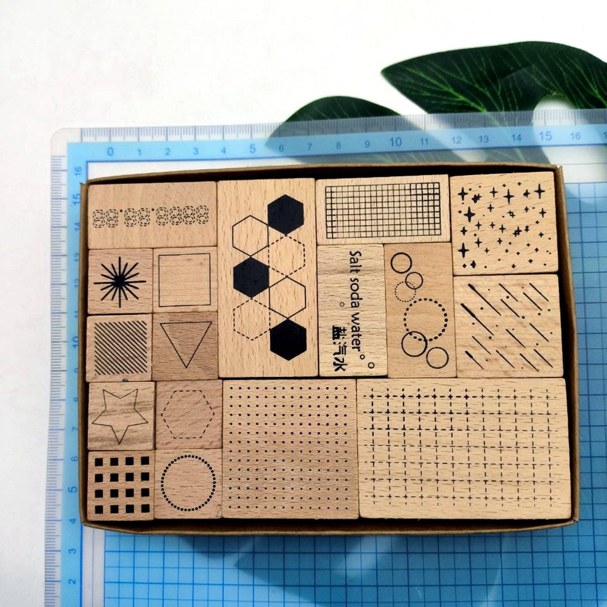 Geometry Rubber Stamps: 17-piece Set, Space Lattice Design - Etsy