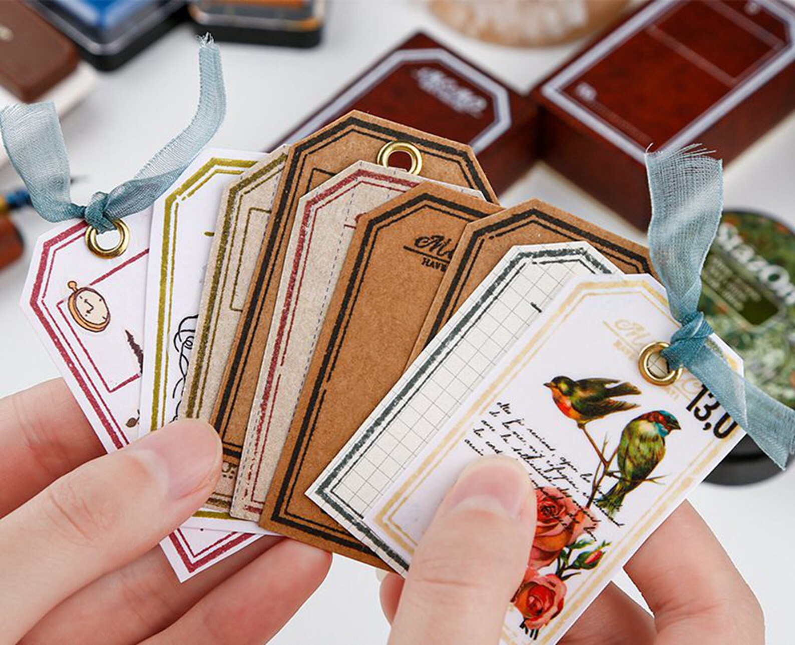 Border Frame Wood Rubber Stamp for Tags Labels Card Making | Etsy