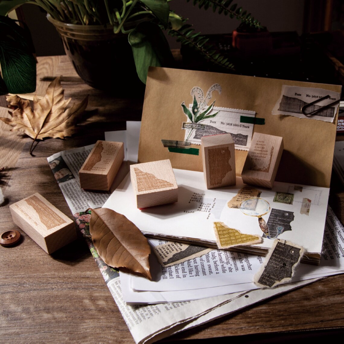 Old Newspapers Stamp for Cardmaking Scrapbooking Journal | Etsy