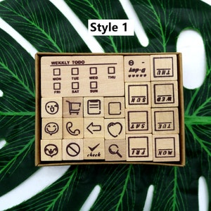 Day Planner Stamp Set, Weather Stamp, Weekly Planner Stamps Diary ...