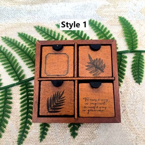 Floral Drawer Stamps Vintage Flowers Wood Rubber Stamps Set for Card ...