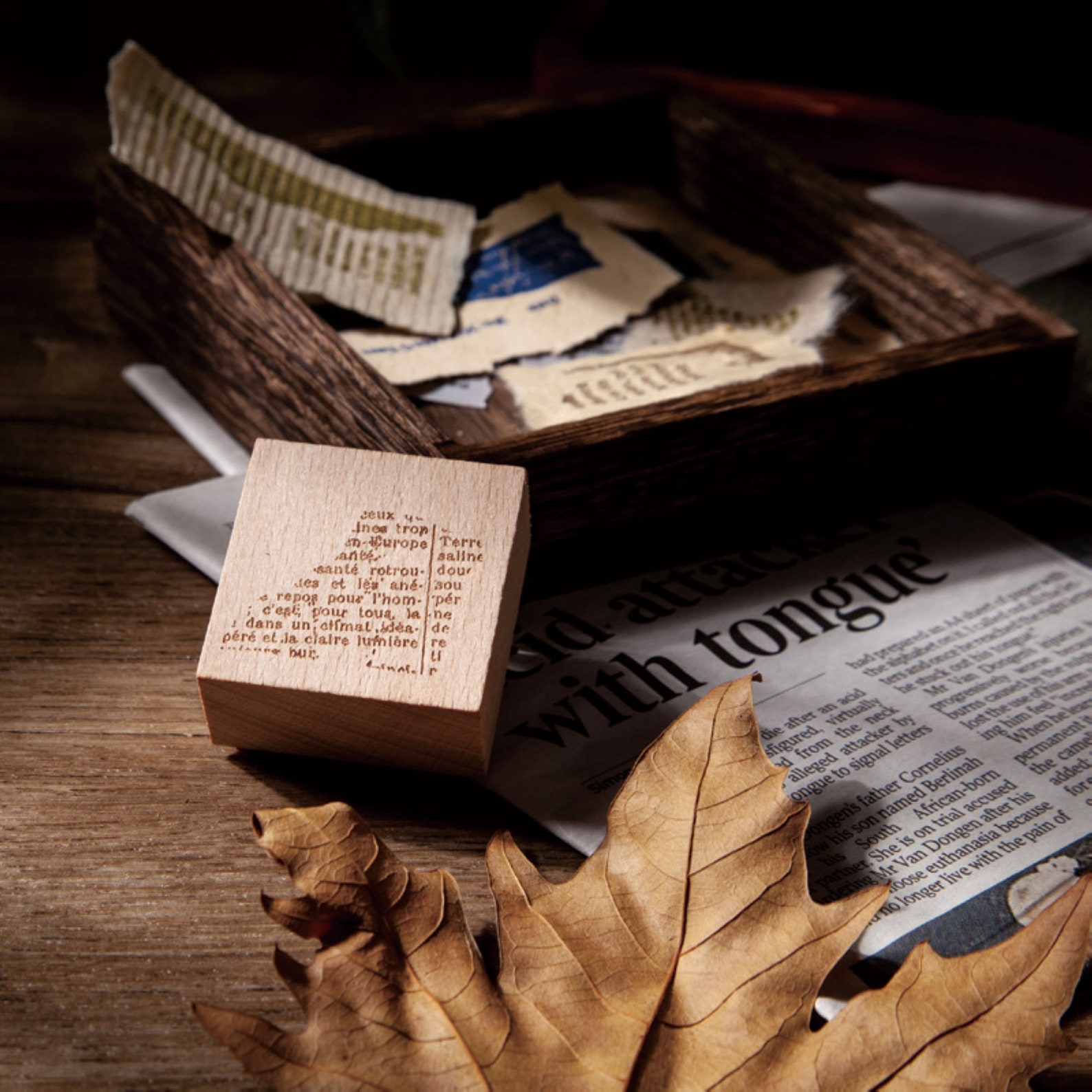 Old Newspapers Stamp for Cardmaking Scrapbooking Journal | Etsy