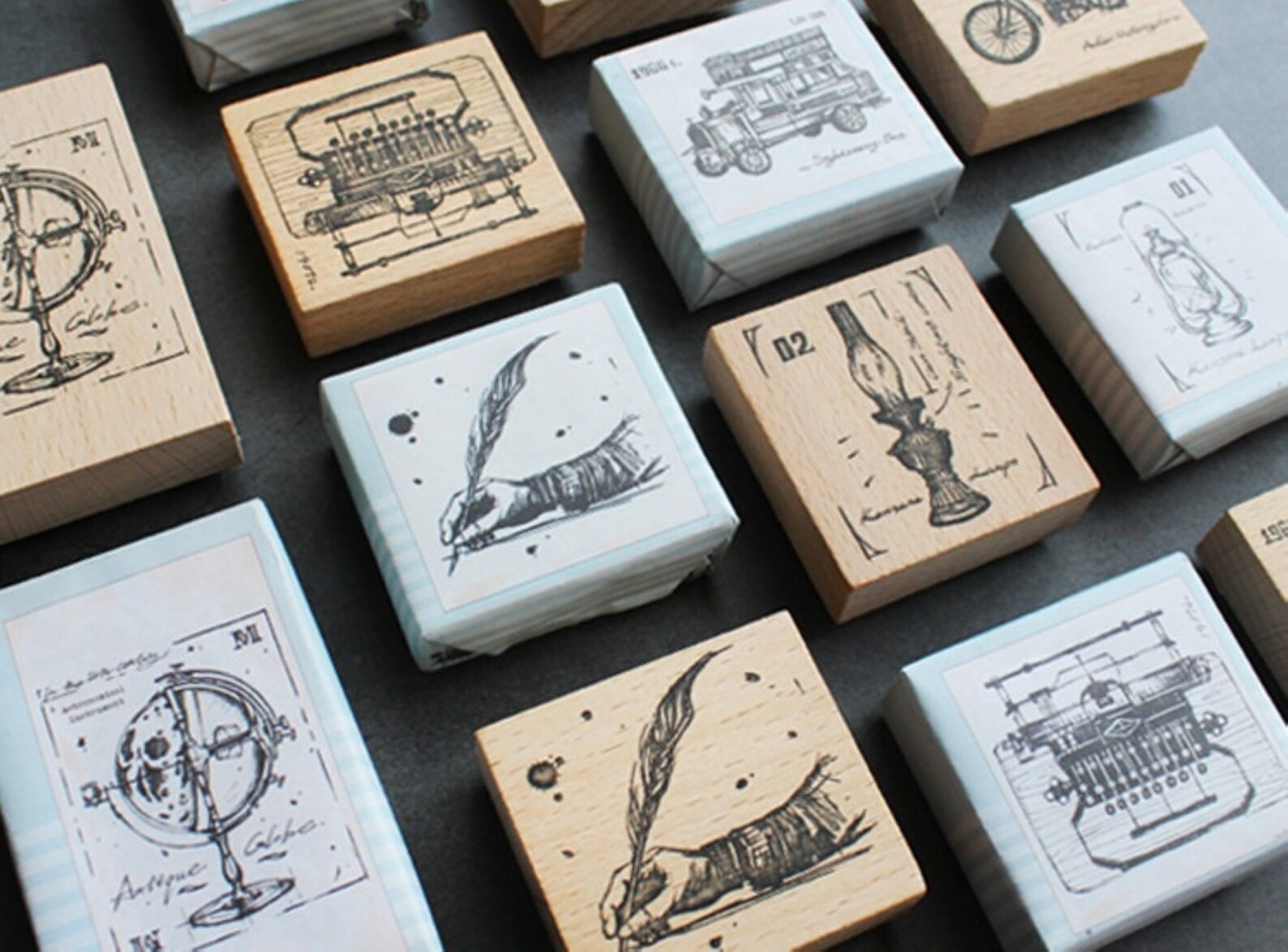 Vintage Wooden Rubber Stamp For Scrapbooking Journal Filofax | Etsy