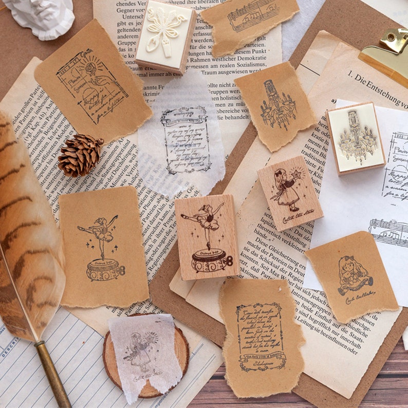 Cute Girl Letter Note Stamp for Cardmaking Scrapbooking - Etsy