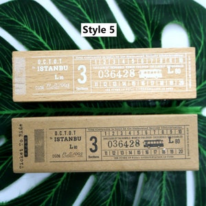 Travel Ticket Rubber Stamp for Filofax Planner Journal Decoration DIY 7 ...