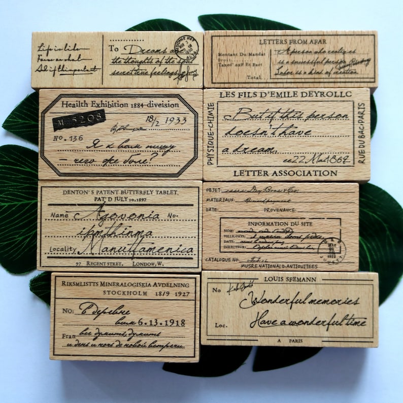 Travel Stamp Vintage Wooden Rubber Stamp for Scrapbook Journal Filofax ...