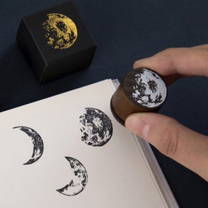 7pcs Moon Phase Rubber Stamp Set, Card Making Diary, Journal Planner ...