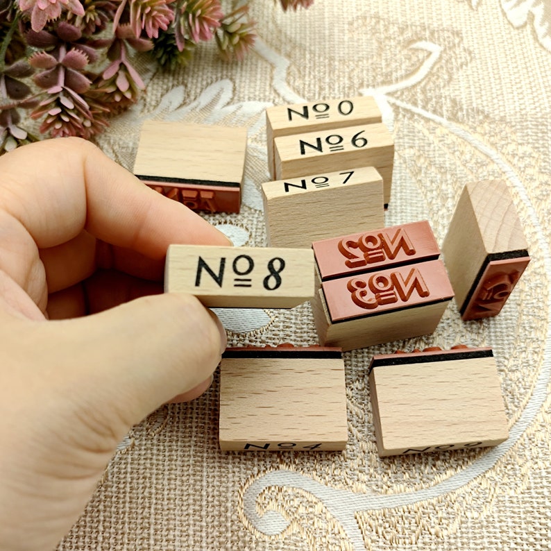 Vintage Number Rubber Stamp Set Diary Journaling Planner - Etsy